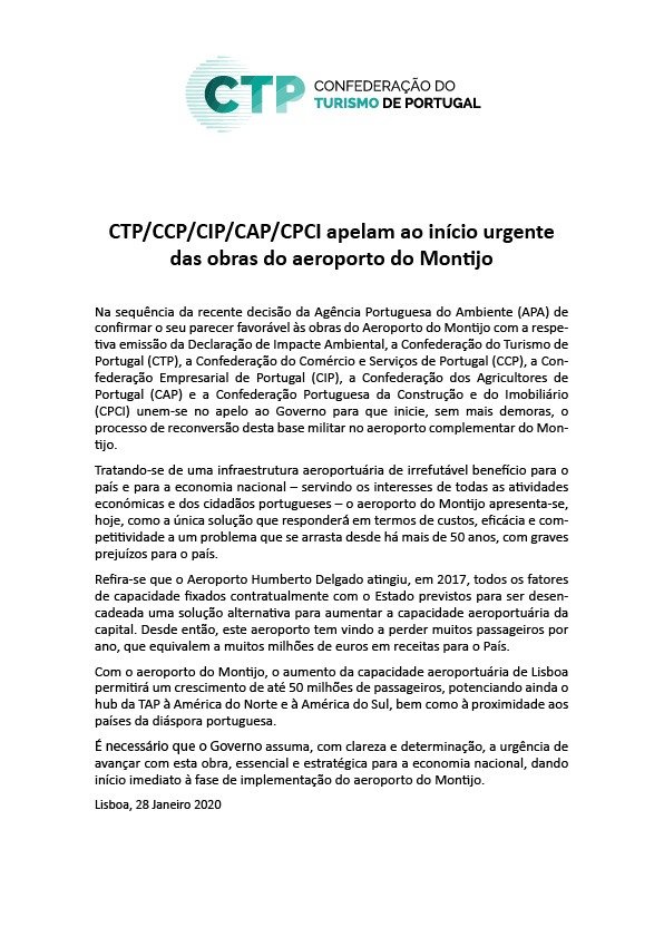 Notícias - Confederação do Turismo de Portugal